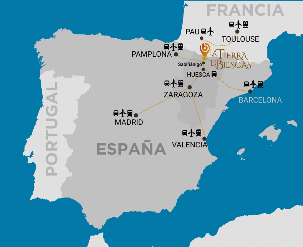 LLEGAR A BIESCAS | Turismo en la Tierra de Biescas
